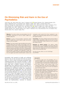 Greenwich Academic Literature Archive - On minimizing risk and harm in ...