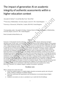 Greenwich Academic Literature Archive - The impact of generative AI on ...