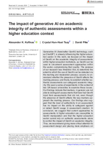 Greenwich Academic Literature Archive - The impact of generative AI on ...