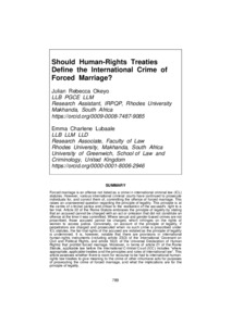 Greenwich Academic Literature Archive - Should Human-Rights treaties ...