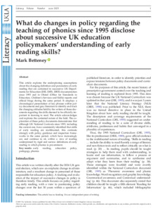 Greenwich Academic Literature Archive - What do changes in policy ...